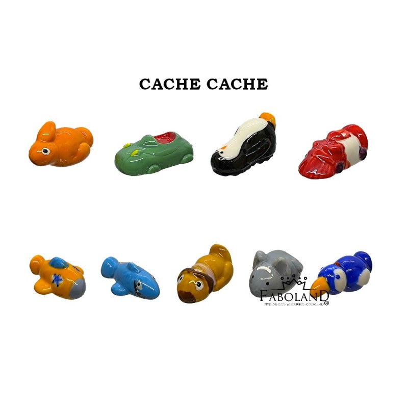 Cache cache - miniatures - série complète de fèves neuves